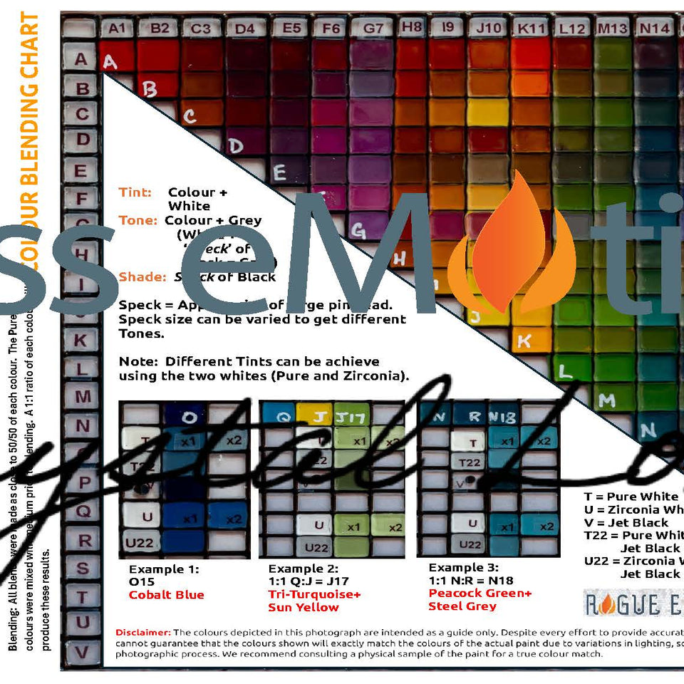 Rogue Colour Chart – Glass eMotions