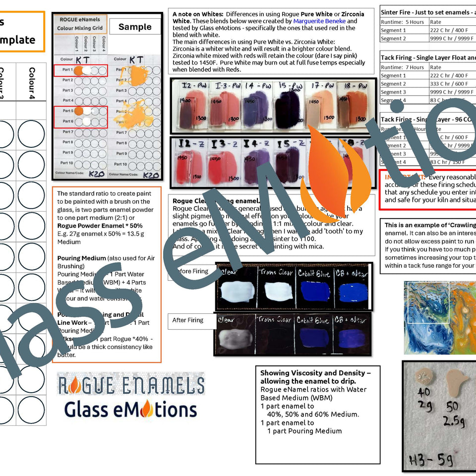 Rogue Colour Chart – Glass eMotions
